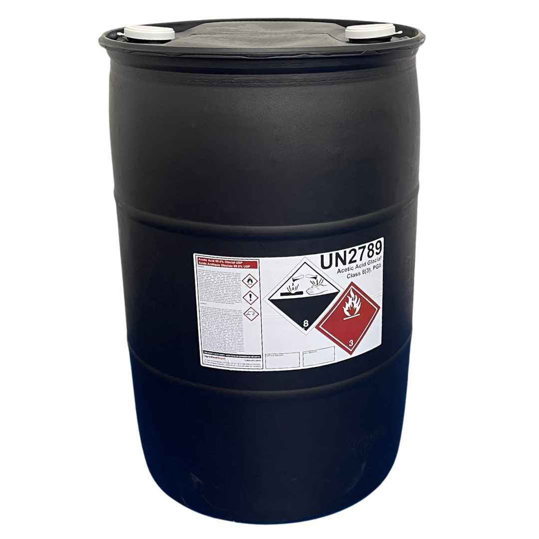 Acetic Acid Glacial 99.5% USP Grade 200 litres – Ingredient Depot