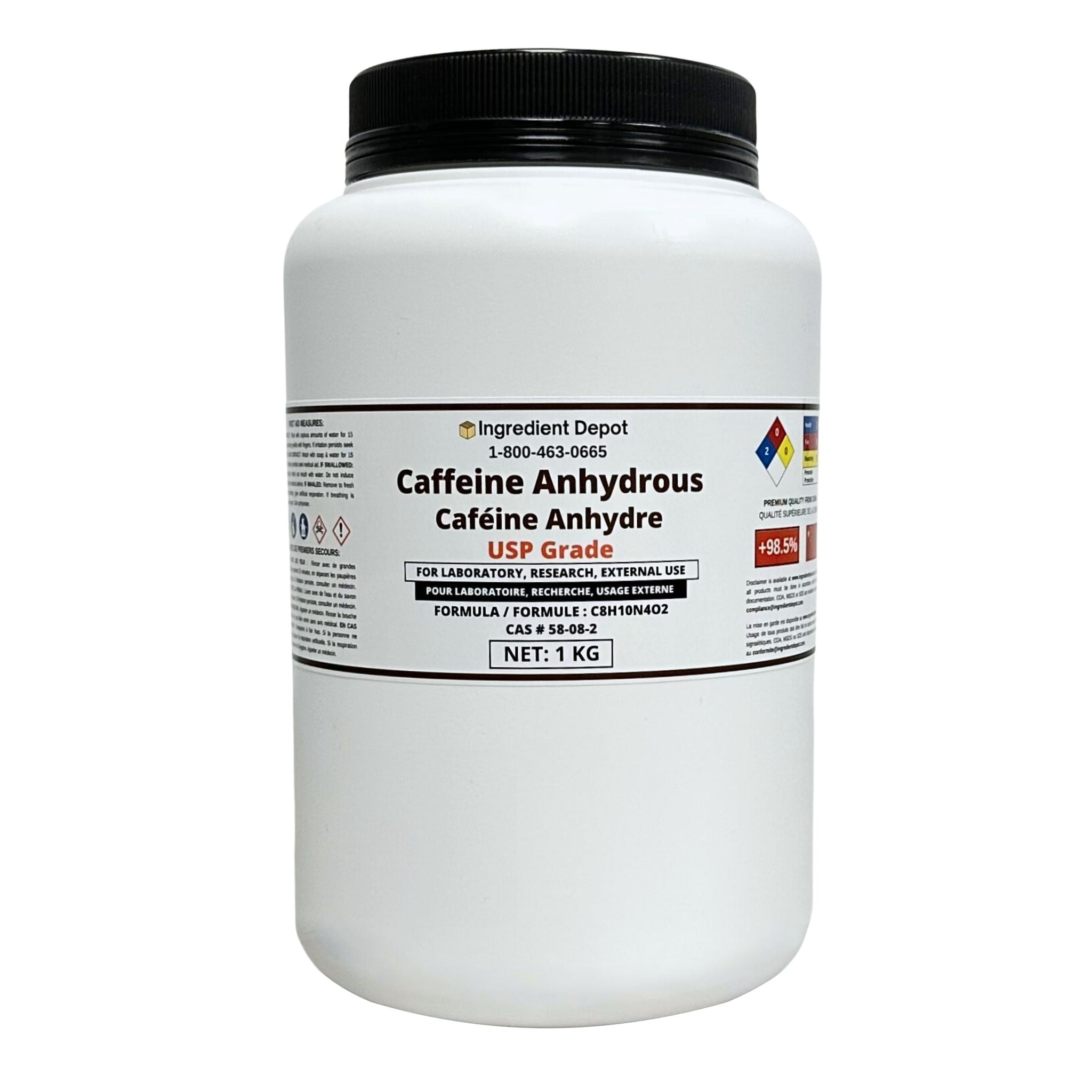 Caffeine Anhydrous 1 kg – Ingredient Depot